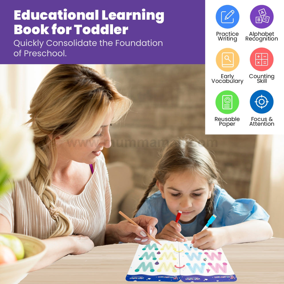 Mumma Mall - Reusable Tracing Book With 64 Pages + FREE Learning 2000 ...