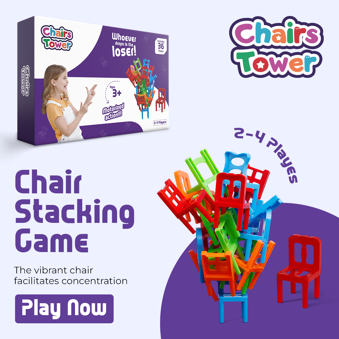 🔥Chairs Stacking Tower Game ||Suspend Family Game😯 36 Pcs Chair💥 ...